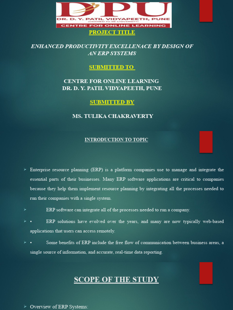 ERP System Design for Productivity Boost | PDF | Enterprise Resource ...