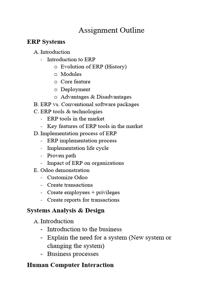 Assignment Outline | PDF
