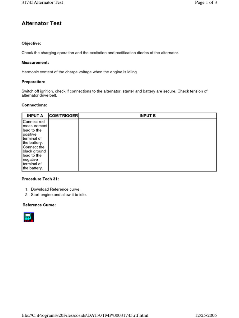 Alternator Test | PDF