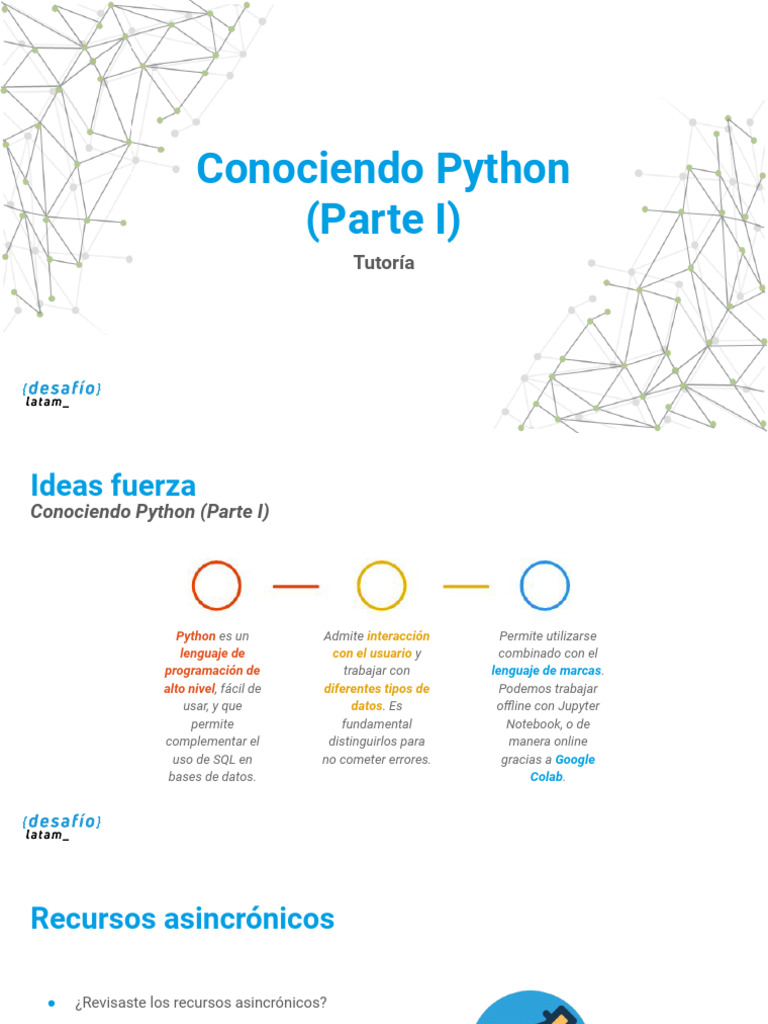 Tutoría - Conociendo Python (Parte I) | PDF | Python (lenguaje de ...