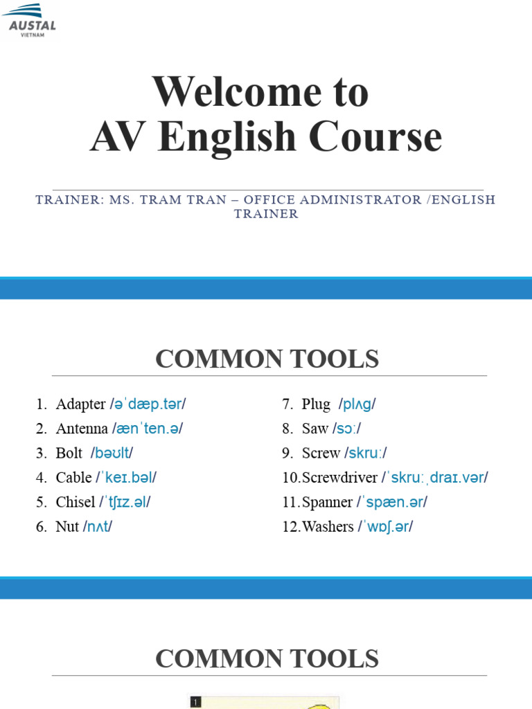 Unit 03 - Common Tools | PDF | Screw | Joining