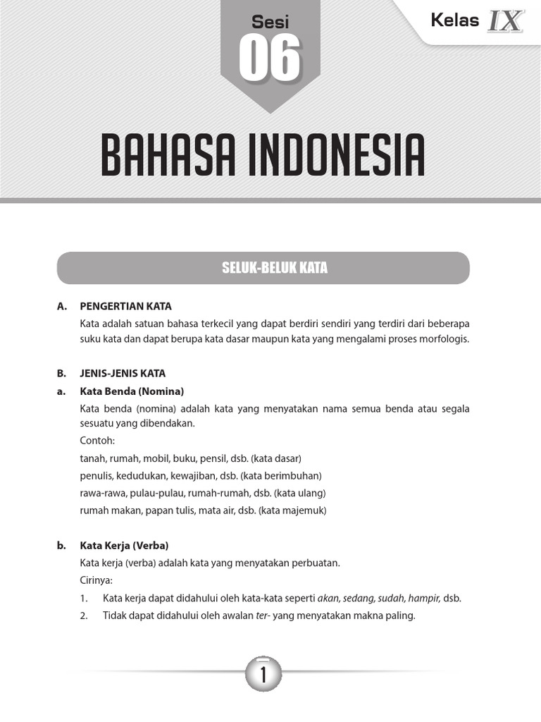 Bahasa Indonesia Kelas 9 Sesi 6 | PDF