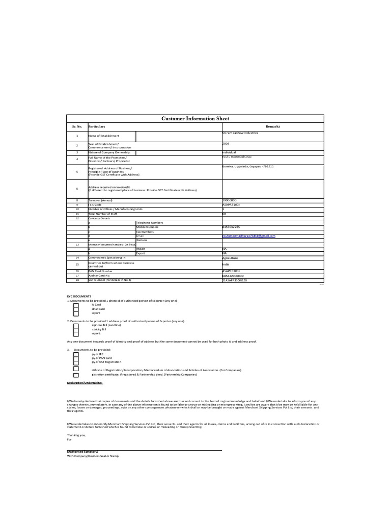 Kyc - Form Revised | PDF