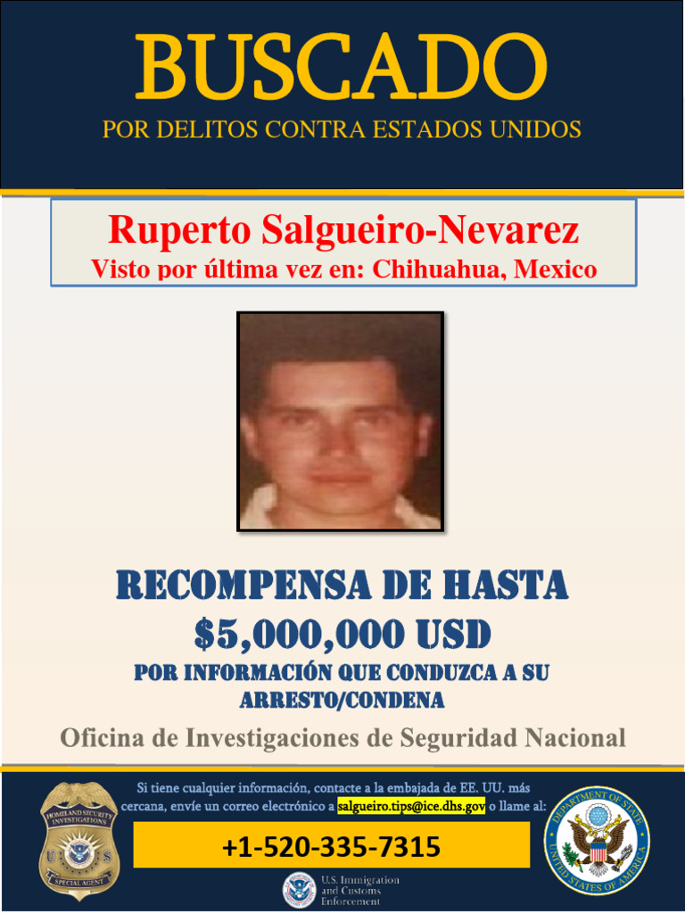 2021-11-4-Ruperto-Salgueiro-Nevarez-WANTED-poster.Spanish-1 | PDF