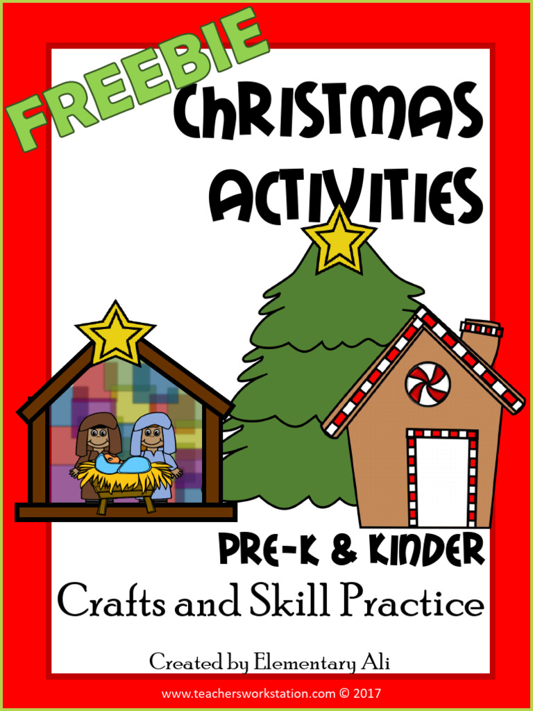 Christmas Activities: Pre-K & Kinder Crafts and Skill Practice | PDF ...