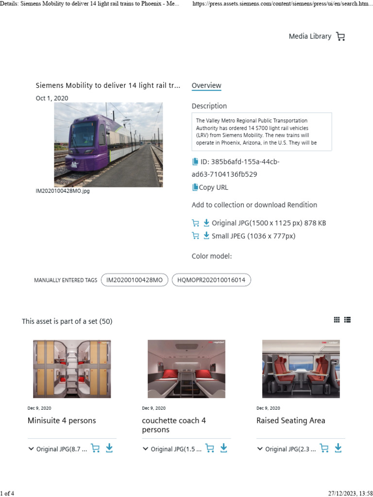 Details Siemens Mobility To Deliver 14 Light Rail Trains To Phoenix - Media Library | PDF | Rail ...