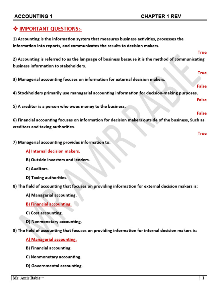 CH 1, Rev, Ola | PDF
