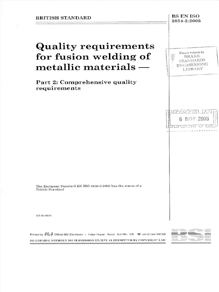Dokumen - Tips Bs en Iso 3834-2-2005 | PDF