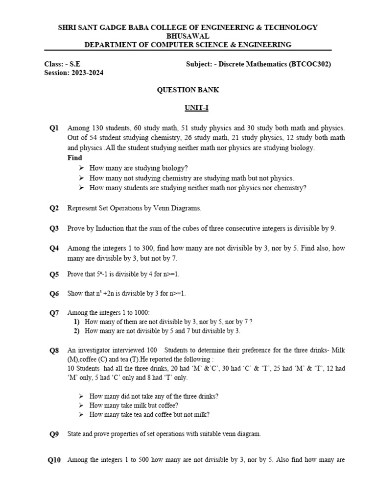 DM-Question Bank | PDF