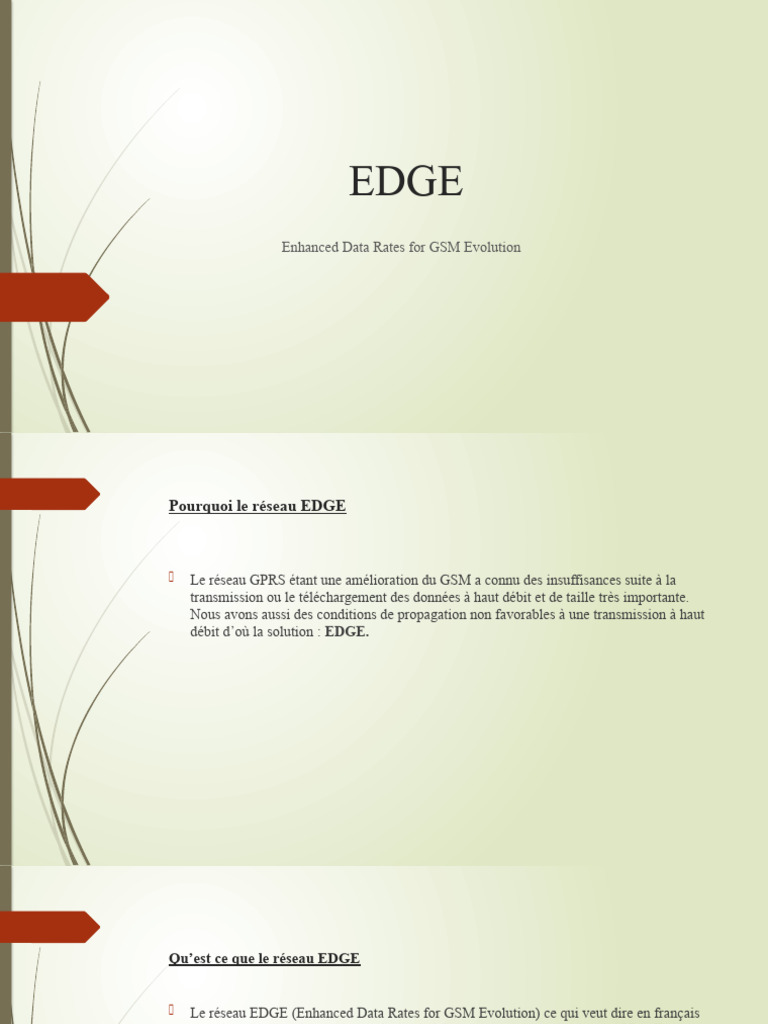 Comprendre le réseau EDGE GSM | PDF