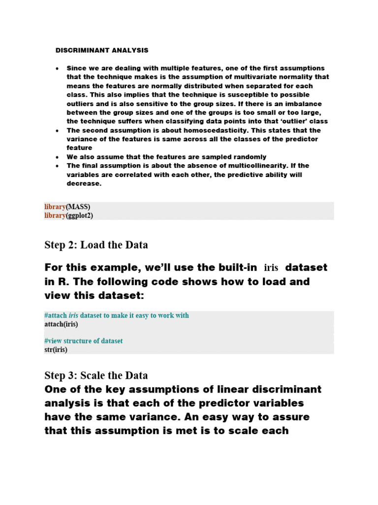 R Code For Discriminant and Cluster Analysis | PDF