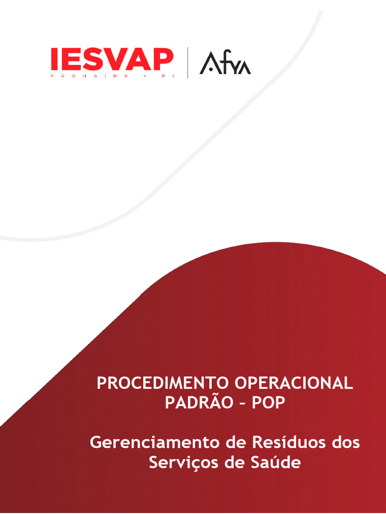 Pop Gerenciamento Dos Residuos de Servico de Saude Do Ambultorio Escola ...