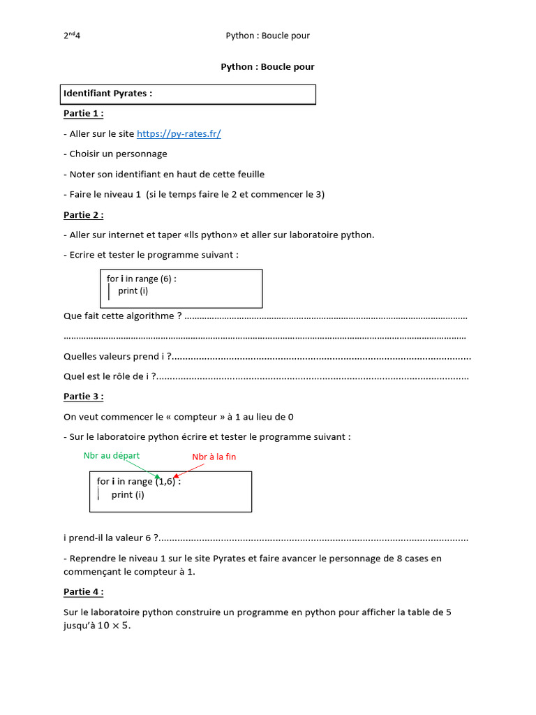 Guide pratique sur les boucles en Python | PDF