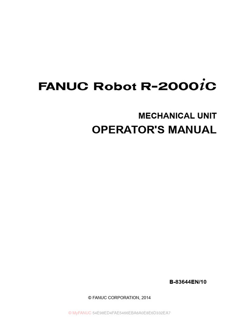 FANUC R-2000C Robot Operator Manual | PDF | Robot | Robotics