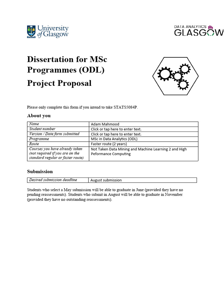 Project Form ODL | PDF