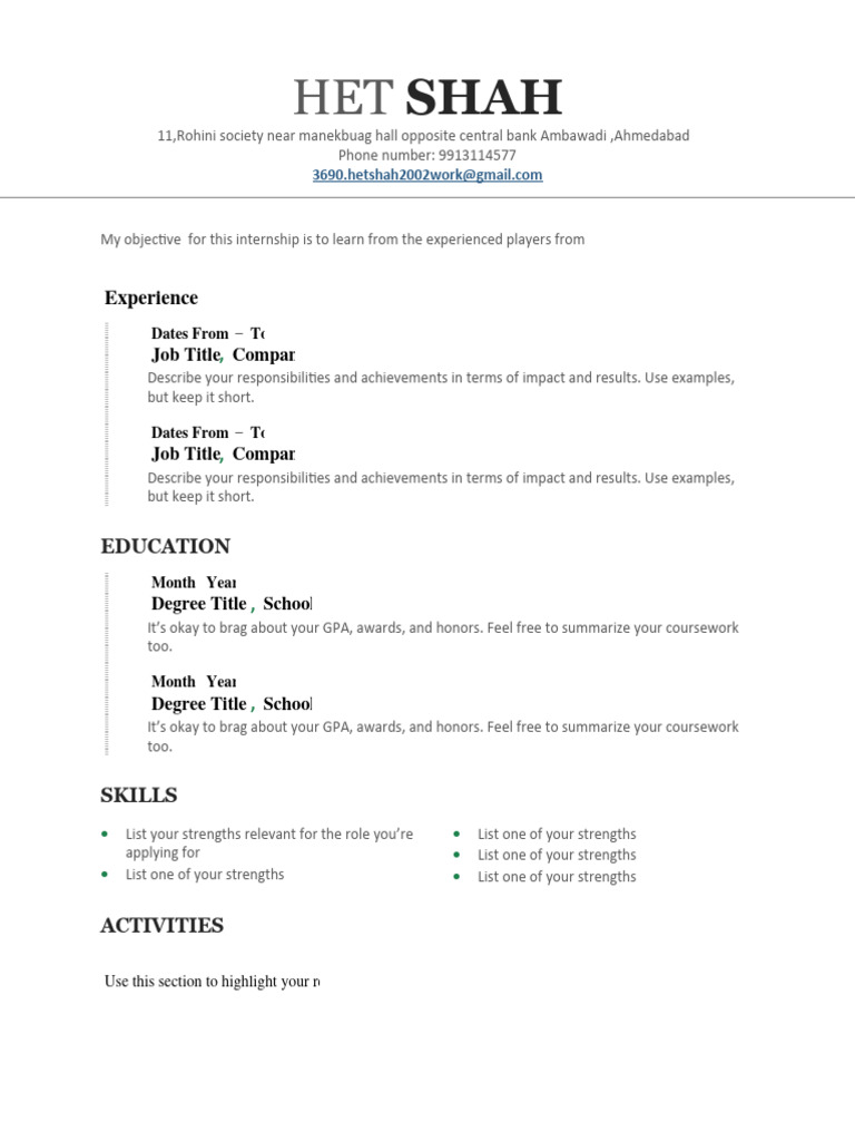 Het Sha1 | PDF | Career & Growth