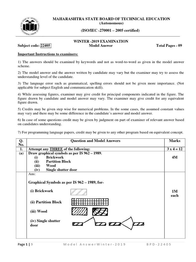 2019 Winter Model Answer Paper (Msbte Study Resources) | PDF