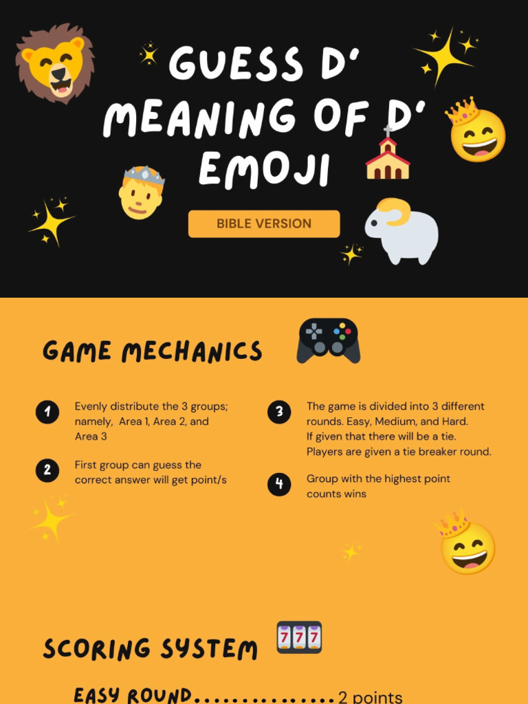 Guess D Meaning of D Emoji Bible Edition | PDF