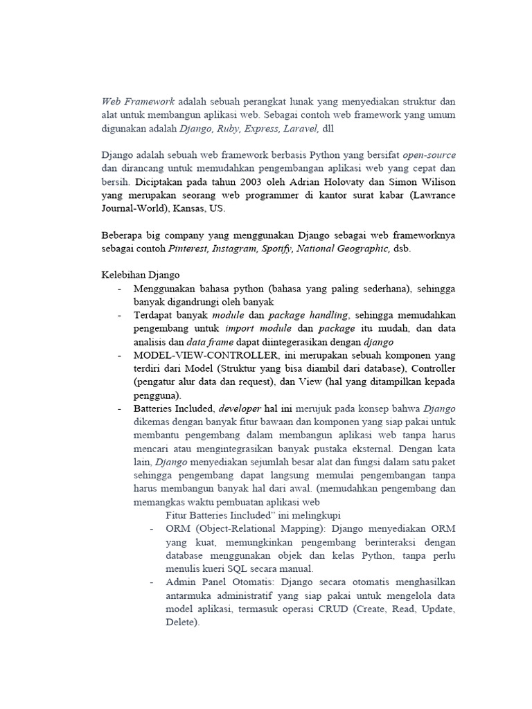 Apa Itu Django | PDF