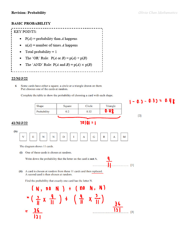 Probability Study Guide | PDF | Mathematics | Science