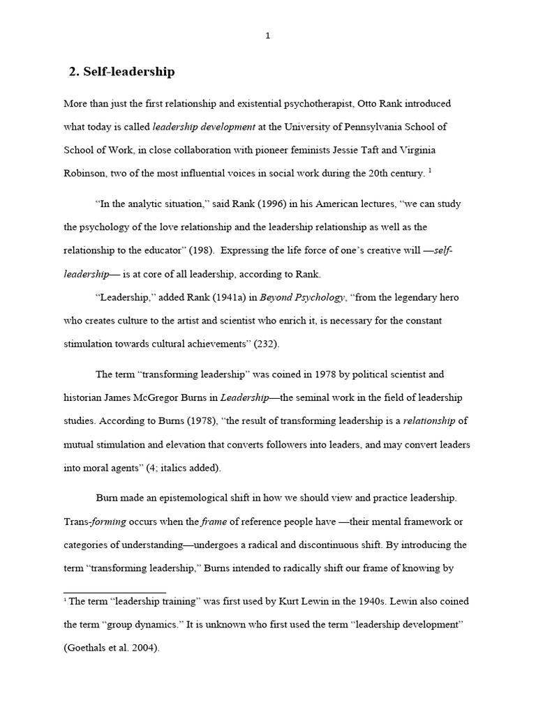 02 - Kramer - Self Leadership | PDF