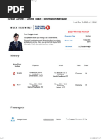 Turkish Airlines E-Tickets | PDF | Airlines | Business Class