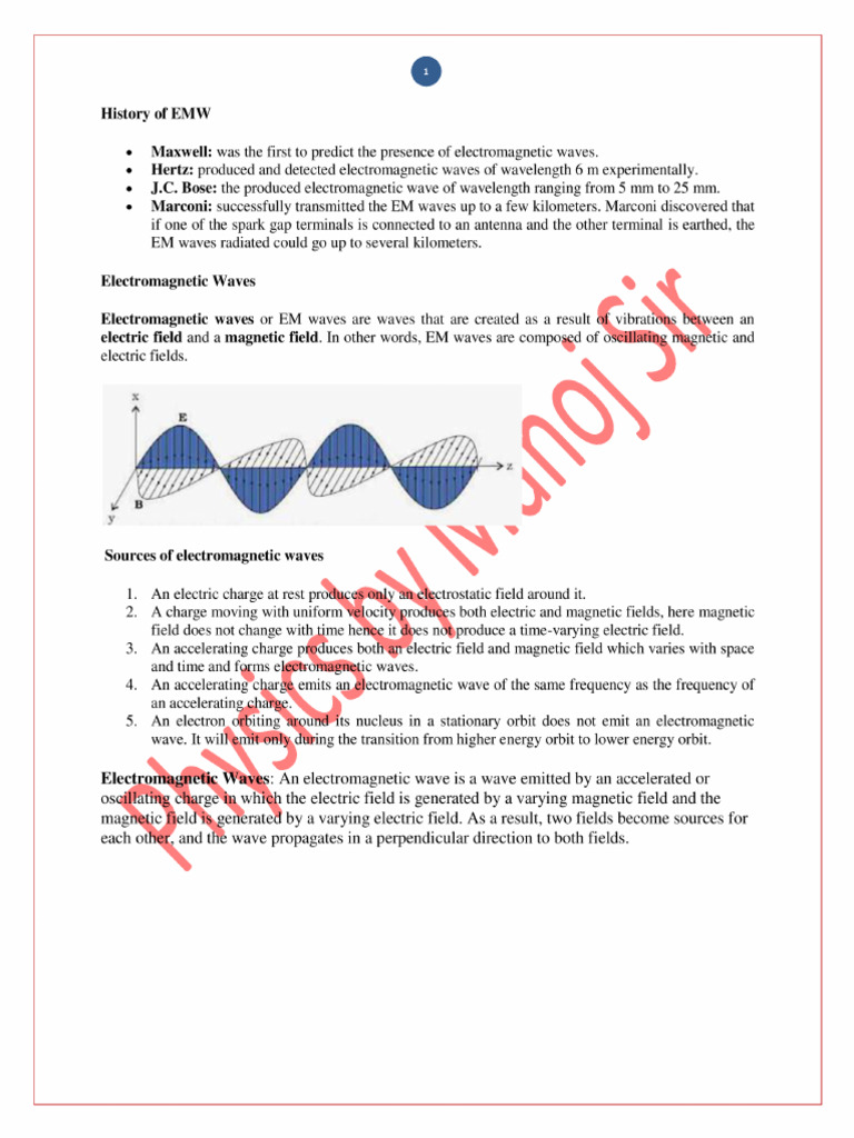 Electromagnetic Waves m-2 | PDF