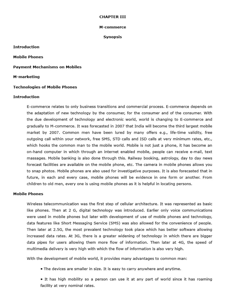 Chapter 3 - M-Commerce | PDF