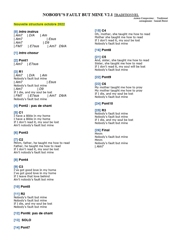 Nobody's Fault But Mine-Grille-v2.1 | PDF