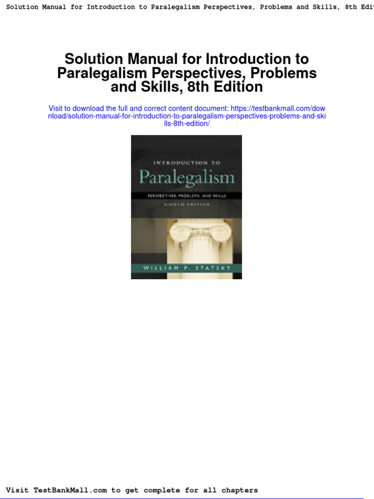 Introduction To Paralegalism Pdf