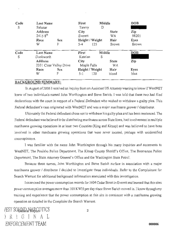 Investigation of Steve Sarich's Grow Operation | PDF | Cannabis (Drug ...