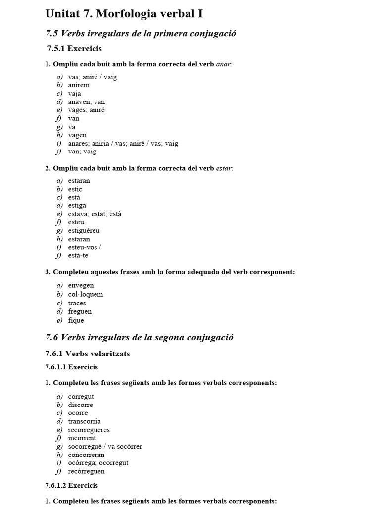 Solucionari Verbs | PDF