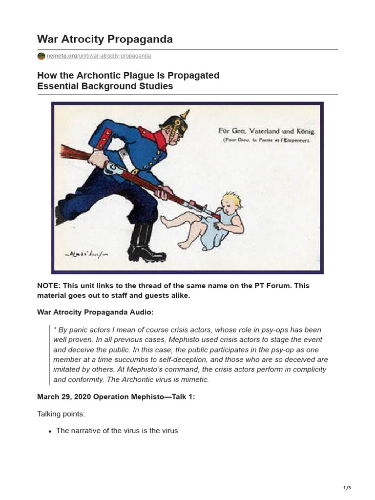 War Atrocity Propaganda | PDF | Faust