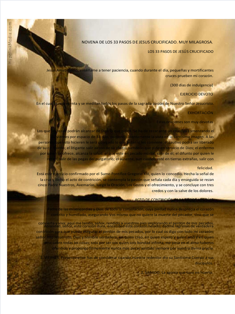 Pdfslide - Tips Novena de Los 33 Pasos de Jesus Crucificado 55ab595c3a2ae | PDF