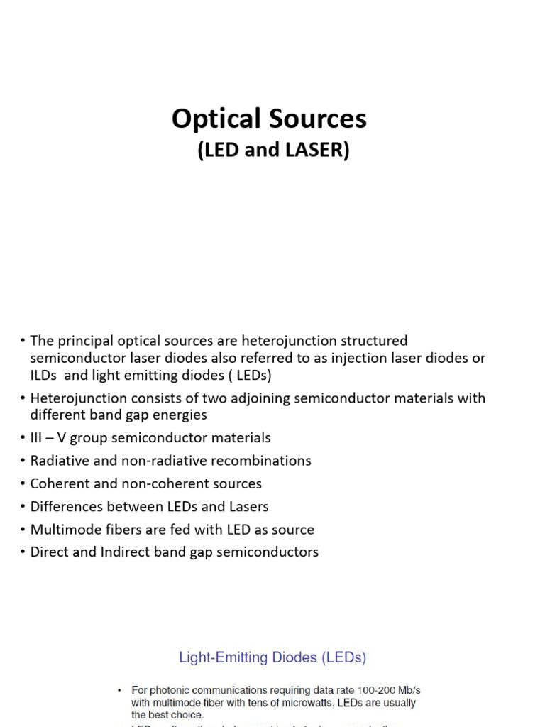 Optical Source 5 | PDF | Laser | Laser Diode