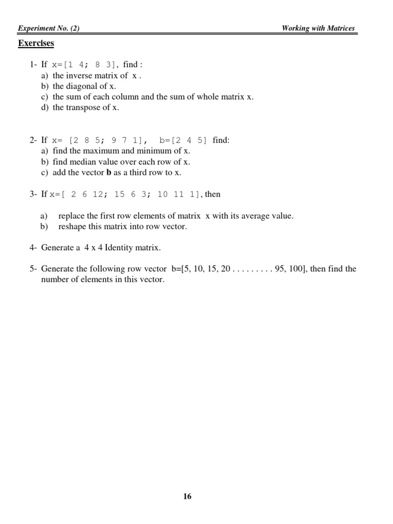 Part 3 | PDF | Matrix (Mathematics) | Complex Number