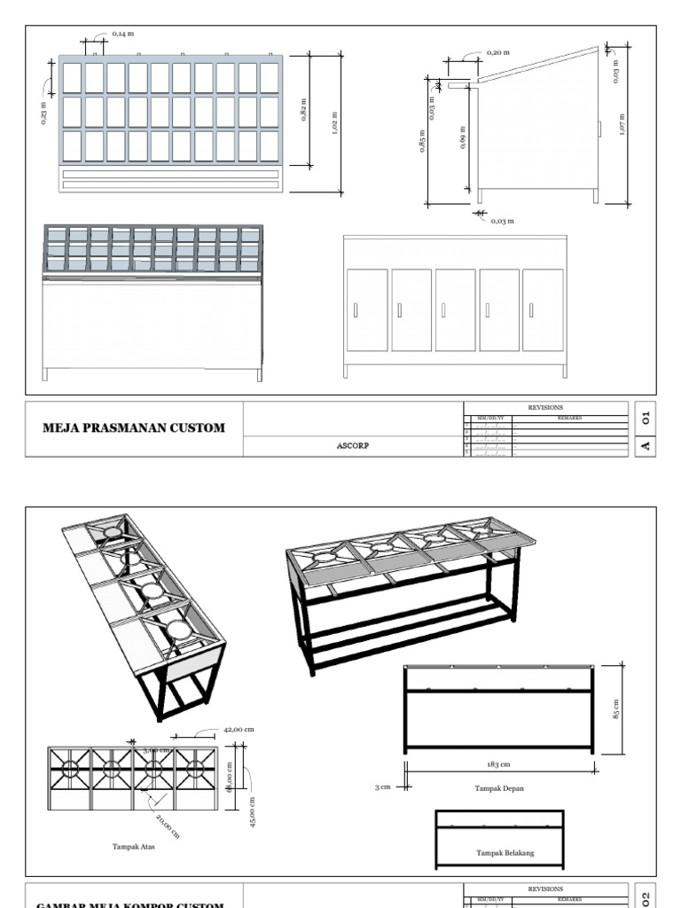 Meja Prasmanan Dan Kompor Custom | PDF