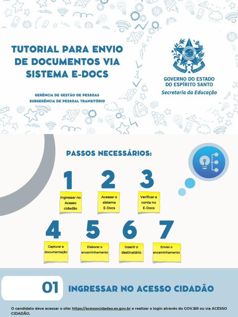 Tutorial - Envio de Documentos - Sistema Edocs | PDF | Informática