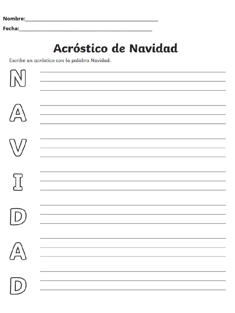 Acrostico Navidad | PDF
