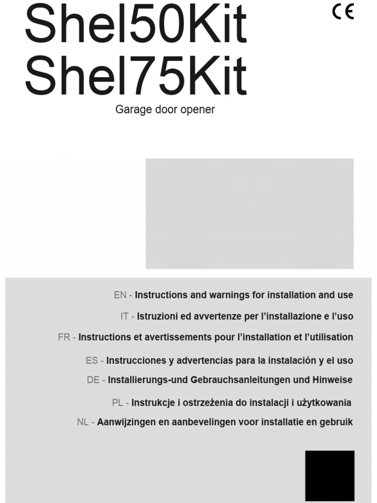 Manual Nice Shel 50-75 | PDF