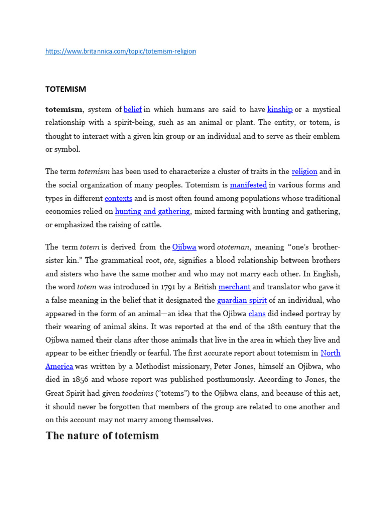 TOTEMISM | PDF