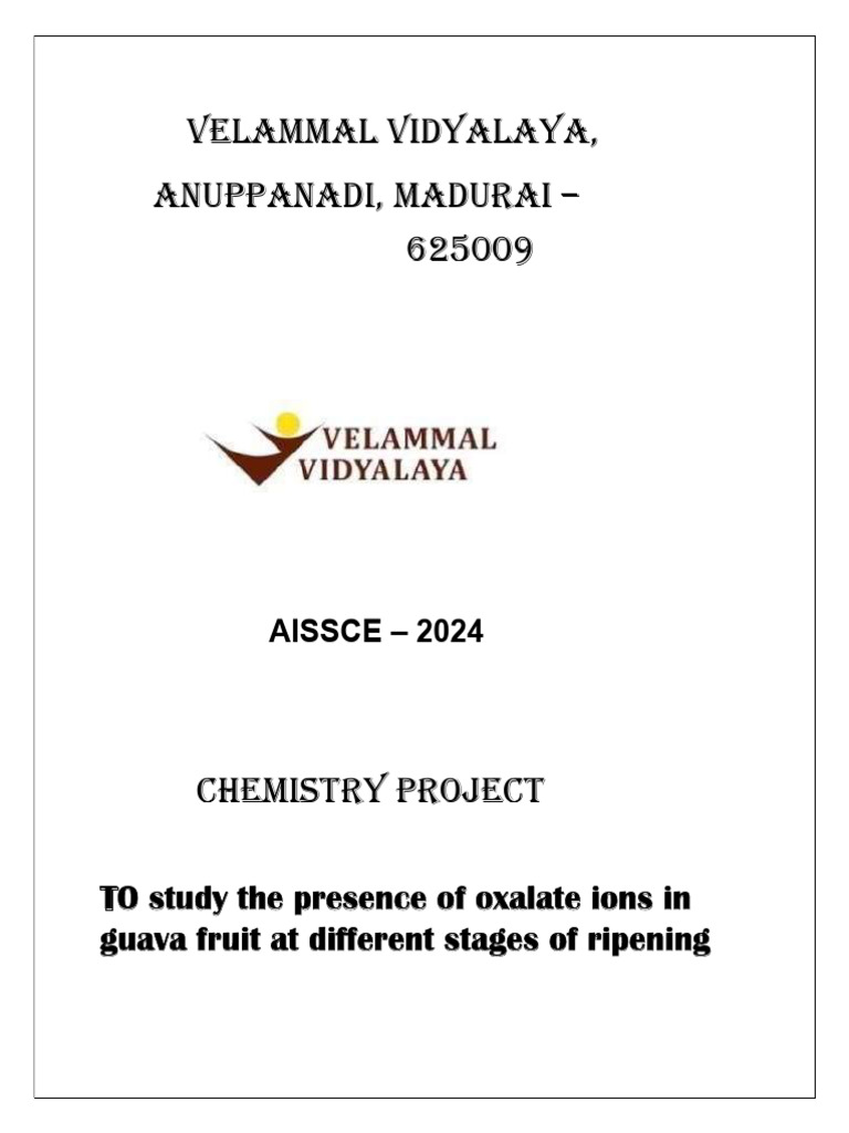 Microsoft Word - Che Proj Guava - Mukilan Che Project Color | PDF