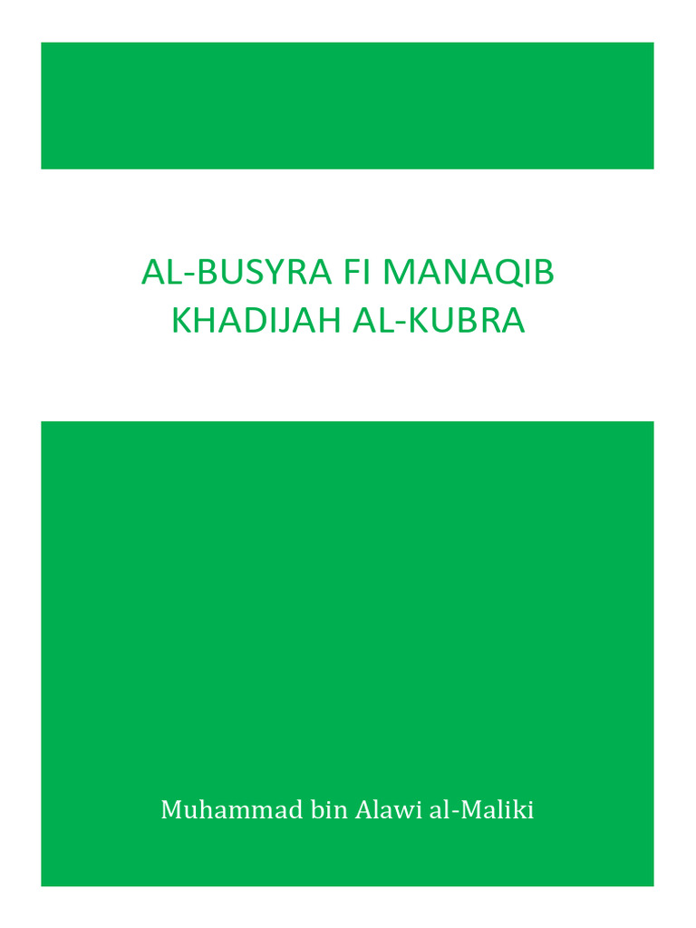 Biografi Sayyidah Khadijah Al-Kubra | PDF