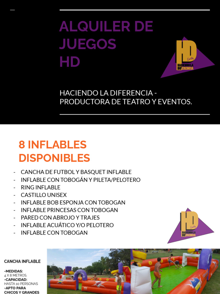 HD Eventos-Catalogo | PDF | Jugar (actividad)