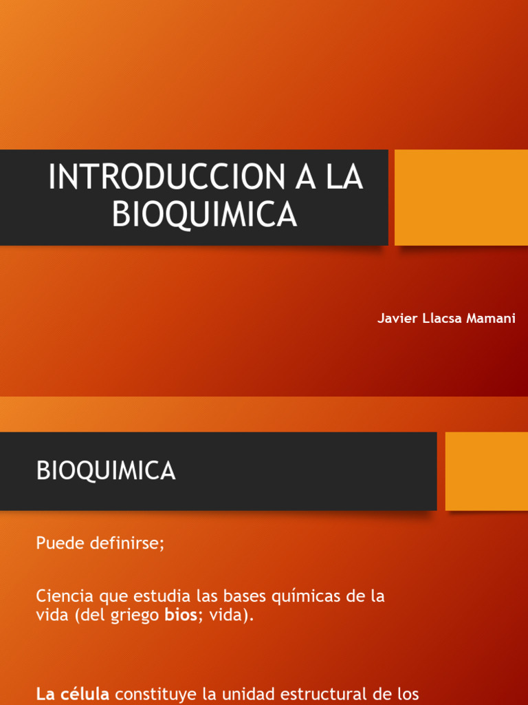 Introduccion A La Bioquimica | PDF | Biología Celular) | Organismos