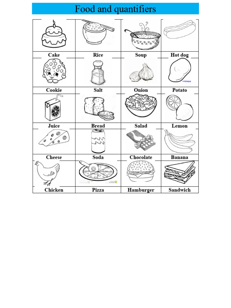 Food Vocabulary | PDF | Foods | Hamburgers