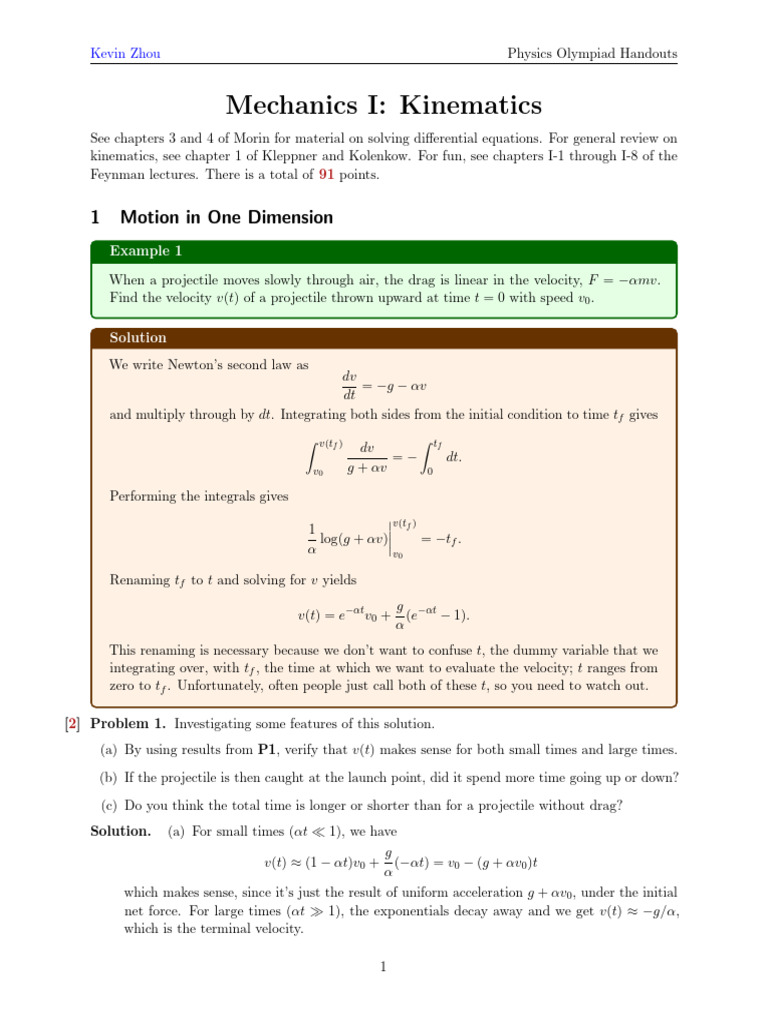 M1 Sol | PDF | Force | Mechanics