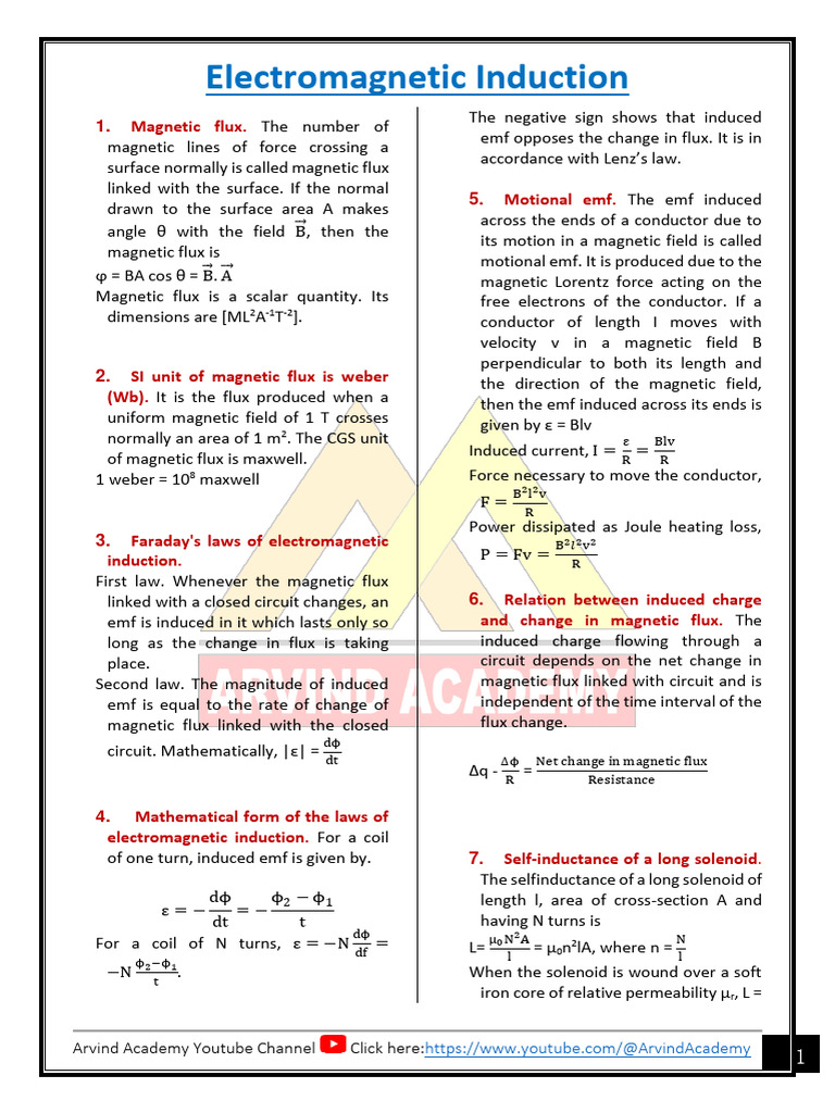 Chap 6 Electromagnetic Induction Pdf