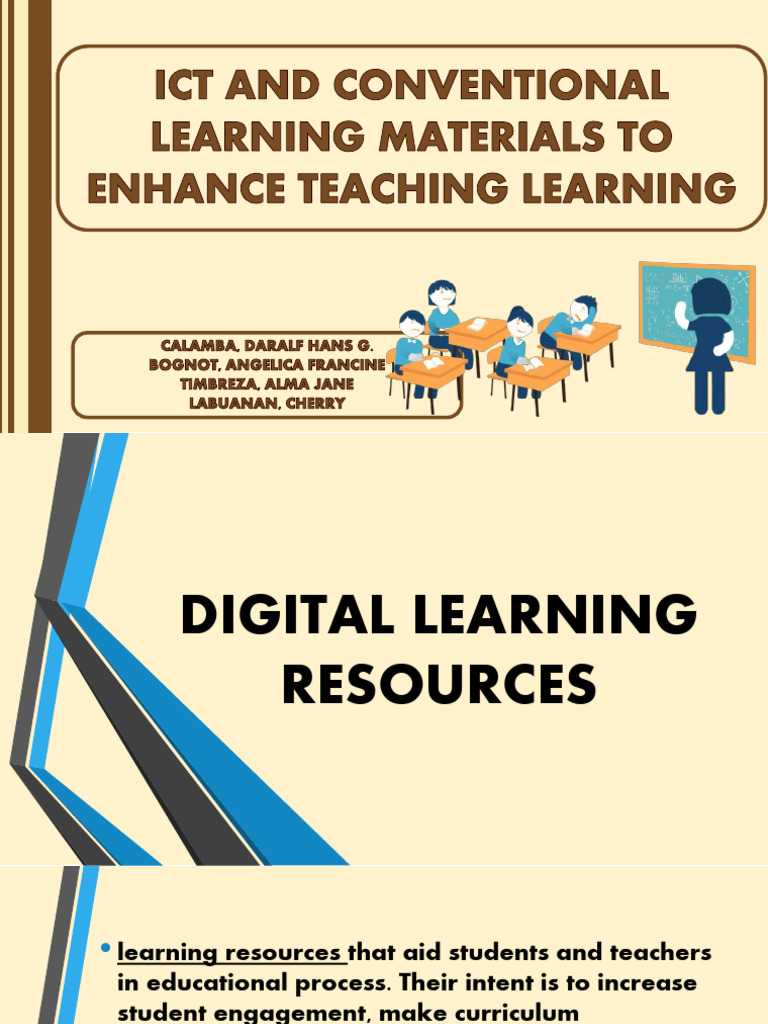 Ict and Conventional Learning Resources | PDF