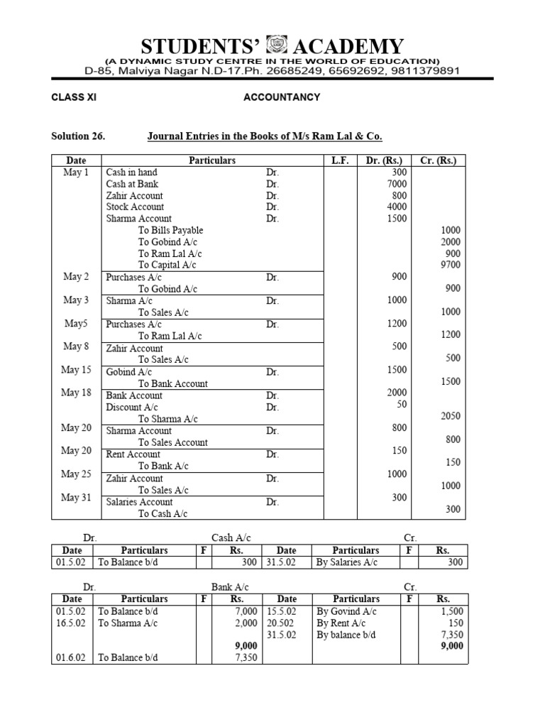 Journal Entries and Trial Balance Guide | PDF